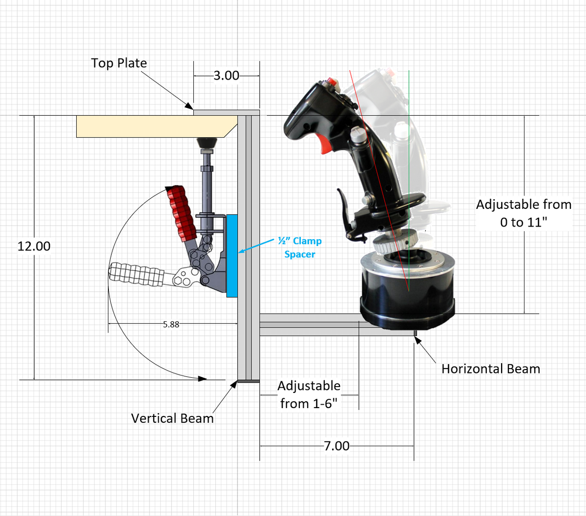 1/2" Clamp Spacer – Foxx Mount